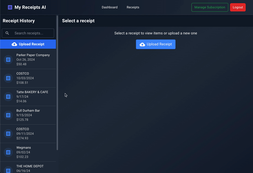 My Receipts AI | Smart Receipt Management & Spending Insights